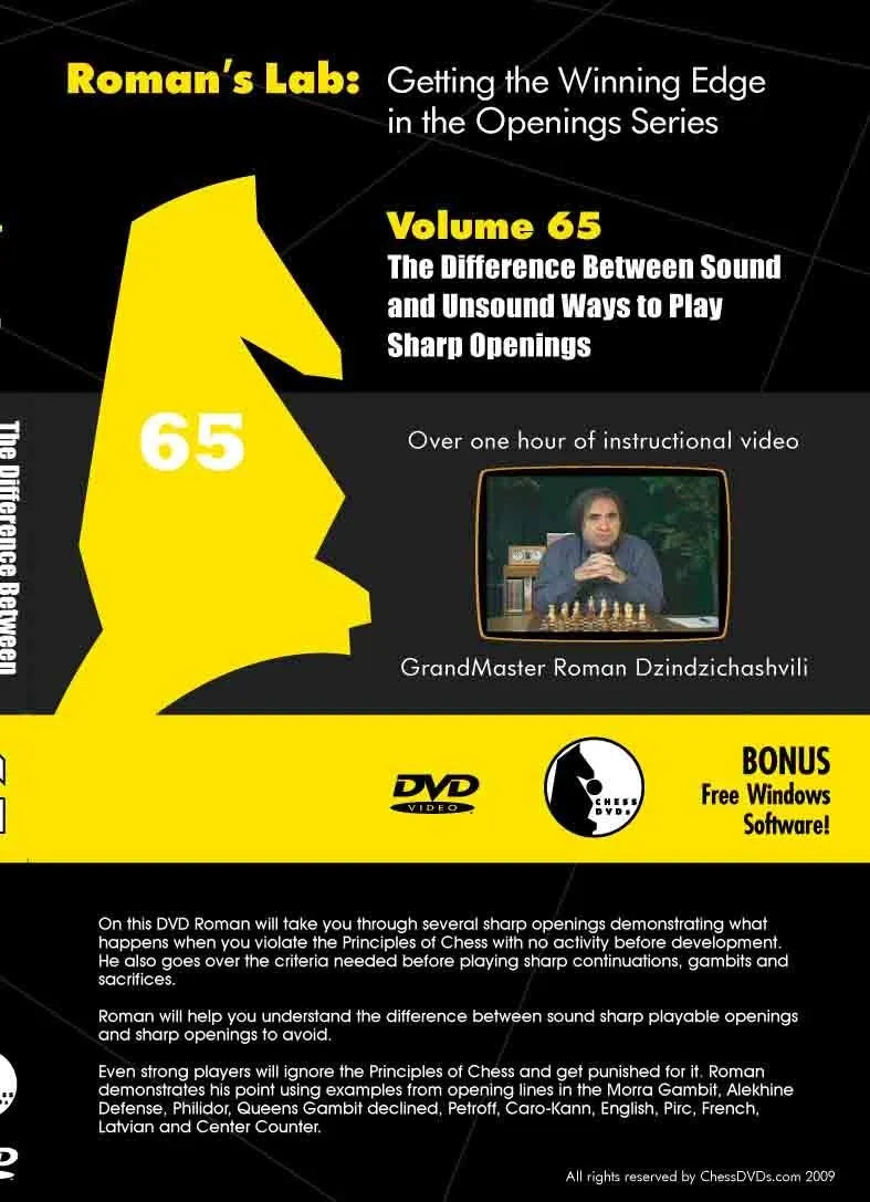 E-DVD ROMAN'S LAB - VOLUME 65 - The Ways to Play Sharp Openings – US ...
